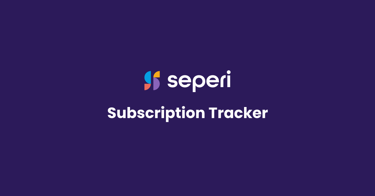 Extension setup - Subscription Tracker